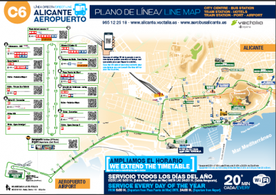 Autobús de Alicante al Aeropuerto, línea C6