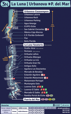 Planos líneas autobús - Subús Alicante